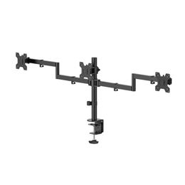Hama Monitor-Halterung &raquo;Dreifach Monitorhalterung h&ouml;henverstellbar f&uuml;r 13-27 Zoll&laquo; bis 69 cm Zoll 3 Monitore, 360&deg; Rotation, VESA, Kabelmanagement, Stahl 