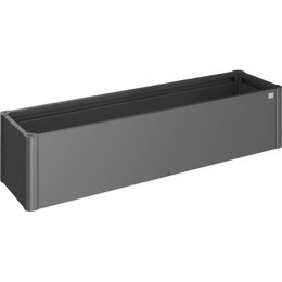 BioHort Hochbeet &raquo;BELVEDERE mini 2x0,5; verschiedene Farben&laquo; 201x53x45 cm, extrem langlebig, aus Metall grau Stahl B/H/T: 201,6cm x 45cm x 54,7cm