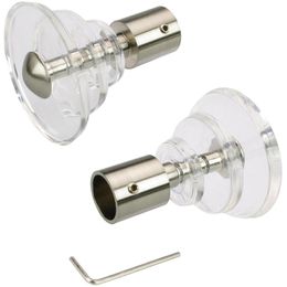 Liedeco Gardinenstangen-Endst&uuml;ck &raquo;Luna&laquo; f&uuml;r Gardinenstangen &Oslash; 16 mm silber 2 Stk.