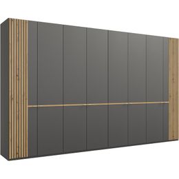 Musterring Kleiderschrank &raquo;Isabelle&laquo; Lamellen in Eiche, Griffe in silber, verschiedene Gr&ouml;&szlig;en und Farben grau Hartfaserplatte, Holzwerkstoff Graphit-Dekor, B/H/T