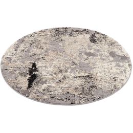 OCI DIE TEPPICHMARKE Teppich &raquo;JUWEL LIRAY, auch als L&auml;ufer und in Rund&laquo; rund 20 mm H&ouml;he Kurzflor, Wohnzimmer, Marmor Optik, Hoch Tief Effekt, dichte 
