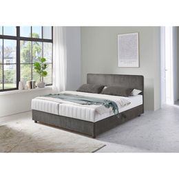 ATLANTIC HOME COLLECTION Bett &raquo;Corinna&laquo; Boxbett inkl. Stauraum, Cord, erh&auml;ltlich in unterschiedlichen Breiten grau Liegefl&auml;che L&auml;nge B: 200cm x 180cm,