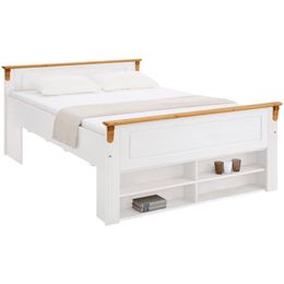 OTTO home Massivholzbett &raquo;Tessin, Stauraumbett, Landhausstil, Schubladen optional, rustikal&laquo; Breite/Belastbarkeit 180cm/220 KG, 140cm/180 KG, 