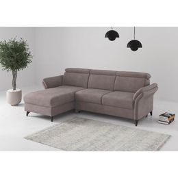 Sit & More sit&more Ecksofa &raquo;Glendale, L-Form&laquo; inkl. Kopfteilverstellung,wahlweise mit Vorziehsitz und Bettkasten braun 90% Polyester, 10% Polyamid B/H/T: 253cm 