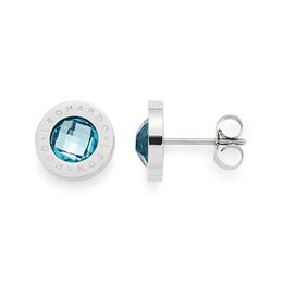 Leonardo Damen Leonardo Paar Ohrstecker &raquo;Matrix&laquo; mit Glassteinen bunt 10mm, Edelstahl