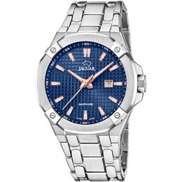 Jaguar Herren Quarzuhr &raquo;Executive&laquo; Armbanduhr, Herrenuhr, Saphirglas, Swiss Made, bis 10 bar wasserdicht silber Einheitsgr&ouml;&szlig;e