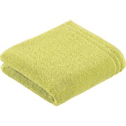 Vossen Badetuch &raquo;Calypso Feeling&laquo; mit schmaler Bord&uuml;re, aus 100% hochwerter Baumwolle, Vegan, einfarbig gr&uuml;n Walkfrottee, Obermaterial: 100% Baumwolle B/L: 