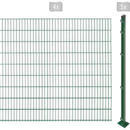Arvotec Doppelstabmattenzaun &raquo;EASY 183 zum Aufschrauben&laquo; Zaunh&ouml;he 183 cm, Zaunl&auml;nge 2 - 60 m gr&uuml;n Kunststoff, Stahl H/L: 183cm x 8m, Pfosten: 5 Stk.