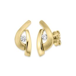 Bruno Banani Damen Paar Ohrstecker &raquo;Schmuck Geschenk Silber 925 Ohrschmuck Ohrringe&laquo; mit Zirkonia (synth.) gold Silber 925 (Sterlingsilber)