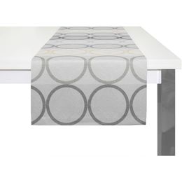 WIRTH Tischl&auml;ufer &raquo;ZIRBELLO&laquo; grau Baumwolle, Polyester B/L: 40cm x 150cm, eckig