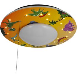Niermann Deckenleuchte &raquo;Dinos, Kinderlampe, Kinderzimmer&laquo; E27 1 Stk. hochwertiger Druck auf kompletter Oberfl&auml;che bunt 1, &Oslash; 54cm H: 11cm, 1 Stk.
