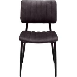 OMG Design Esszimmerstuhl &raquo;Ivan&laquo; (Set) 1 Stk.pflegeleichter Samtvelour Bezug, K&uuml;chenstuhl grau Stoff B/H/T: 46cm x 85cm x 62cm, 1 Stk., Stoff uni
