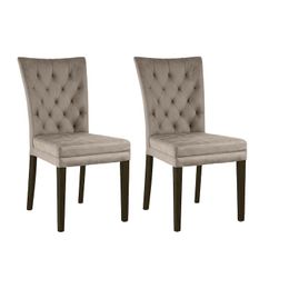 Home Affaire 4-Fu&szlig;stuhl &raquo;Colorado&laquo; (Set) 2 Stk.bequeme Polsterung, Gestell Massivholz wenge oder eiche natur grau Polyester B/H/T: 46cm x 94,5cm x 