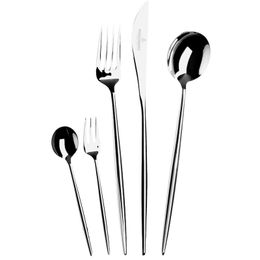 Besteck-Set &raquo;Lotus, im Geschenkkarton, wahlweise als 24- oder 30-teiliges Set&laquo; modernes und au&szlig;ergew&ouml;hnliches Design Chromnickelstahl 18/10 30 tlg.