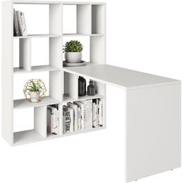 my home B&uuml;cherregal &raquo;Felicia&laquo; wei&szlig; Holzwerkstoff B/H/T: 112,5cm x 146,6cm, 12 Stk. offene F&auml;cher