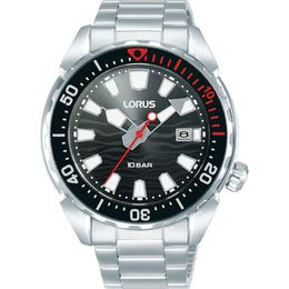 Lorus Herren Lorus Quarzuhr Armbanduhr, Herrenuhr, Edelstahlarmband, analog, Datum, Leuchtindizes silber Einheitsgr&ouml;&szlig;e