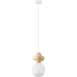 NOVA LUCE Pendelleuchte &raquo;CLIO&laquo; E14 1 Stk. beige 1, &Oslash; 18cm H: 198cm, 1 Stk.