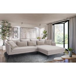 exxpo - sofa fashion Ecksofa &raquo;Piazza, elegant und edel, Designsofa mit tollem Sitzkomfort,&laquo; Longchair Ecke in hochwertiger Verarbeitung, Stellma&szlig;e 
