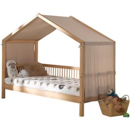 Vipack Hausbett &raquo;Forrest mit hochwertiger und stabiler Verarbeitung, Made in Europe&laquo; Buche massiv natur, 90/200 cm, inkl. Massivholz Rolllattenrost, 