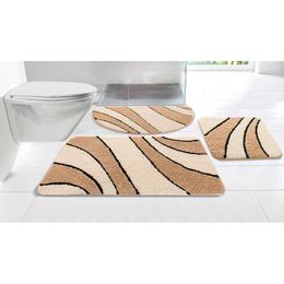 OTTO home Badematte &raquo;Anna, Badvorleger, Badezimmer Teppich&laquo; H&ouml;he 16 mm rutschhemmend beschichtet fu&szlig;bodenheizungsgeeignet schnell trocknend Badteppich