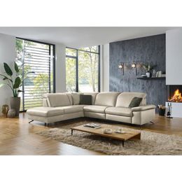 Die PlanBar Ecksofa &raquo;PN-EM20091, L-Form, Breite 297 cm&laquo; inkl. Kopfteilverstellung, optional elektr. Relaxfunktion u. Stauraum beige B/H/T: 297cm x 