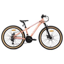 Bikestar Jugendfahrrad 21 Gang Shimano RD-TY21 Schaltwerk Kettenschaltung lila 32cm, 24 Zoll (60,96cm) Jugendfahrrad