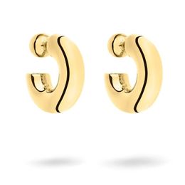 Liebeskind Berlin Damen Paar Creolen &raquo;Schmuck Geschenk Edelstahl Ohrringe Steel Ball&laquo; gold 31mm, Edelstahl