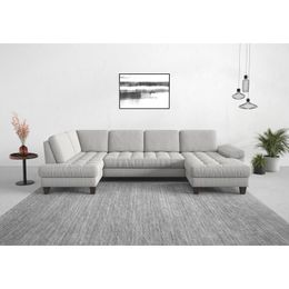 Sit & More sit&more Wohnlandschaft &raquo;Westham U-Form&laquo; wahlweise mit Schlaffunktion, Bettkasten, Sitztiefenverstellung silber 90% Polyester 10%Polyamid B/H/T: 338cm