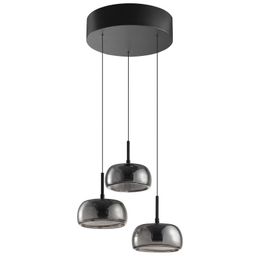 lumiCouture LED Pendelleuchte &raquo;Phantom&laquo; LED-Modul 1 Stk. Warmwei&szlig; H. 150 cm, 2700 K, schwebende Optik, Rauchglas, schwarz 3, 1 Stk.