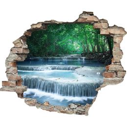 queence Wandtattoo &raquo;Fluss&laquo; Wandsticker, Wandbild, selbstklebend, 3D, Wanddurchbruch beige B/H/T: 60cm x 50cm x 0,1cm, Natur