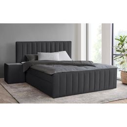 Home Affaire Boxbett &raquo;Effy inkl. Bettkasten und Topper, erh&auml;ltlich in der Breite 180x200cm&laquo; verschiedene H&auml;rtegrade w&auml;hlbar schwarz Holz teilmassiv, 