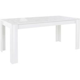Home Affaire Esstisch &raquo;Prisma 180x90 cm, K&uuml;chentisch, Esszimmertisch, rechteckig&laquo; Tischplatte St&auml;rke 22 mm u. mit elegantem Siebdruck, Farbauswahl 