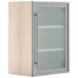 Optifit Glash&auml;ngeschrank, Breite 50 cm grau akaziefarben, B/H/T: 50cm x 70,4cm x 35,2cm, T&uuml;ren: 1 Stk.