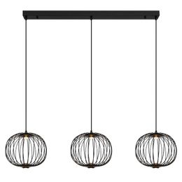 Globo LIGHTING H&auml;ngeleuchte &raquo;GALWAY&laquo; LED-Modul 1 Stk. Warmwei&szlig; LED H&auml;ngeleuchte f&uuml;r Esszimmer schwarz modern 1, H: 150cm, 1 Stk.