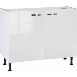 KOCHSTATION Sp&uuml;lenschrank &raquo;KS-Cara&laquo; Breite 100 cm wei&szlig; wei&szlig;, B/H/T: 100cm x 87cm x 58,4cm, T&uuml;ren: 2 Stk.