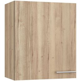 Optifit H&auml;ngeschrank &raquo;Lilly&laquo; Breite 60 cm, 1 T&uuml;r, 2 Einlegeb&ouml;den braun Holzwerkstoff B/H/T: 60cm x 70,4cm x 34,6cm, T&uuml;ren: 1 Stk.