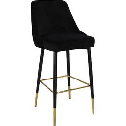 Kayoom Hochstuhl &raquo;Barstuhl Mojo, gesteppte R&uuml;ckenlehne&laquo; () 1 Stk.modern, elegant, Unaufdringliche moderne Farbauswahl schwarz Polyester B/H/T: 53cm x 110cm x