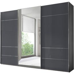 STAUD Schwebet&uuml;renschrank &raquo;Sonate Lucca mit Spiegel, Made in Germany&laquo; Mit vier verschiedenen Ausstattungsvarianten grau Holzwerkstoff Vulkan Dekor, B/