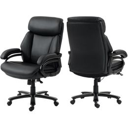 Duo Collection Chefsessel &raquo;Ennio&laquo; () Federkern, bis 180kg schwarz Kunstleder, Kunststoff, Metall B/H/T: 72cm x 116cm x 72cm
