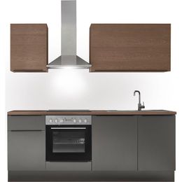 KOCHSTATION K&uuml;chenzeile &raquo;Cocco B/H/T 220x211x60 cm&laquo; Breite 220 cm, wahlweise mit E-Ger&auml;ten und Induktion B/H/T: 220cm x 211cm x 60cm, ohne E-Ger&auml;te, 