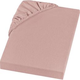 SETEX Spannbettlaken &raquo;Feinbiber in Gr. 70x140, 90x200, 140x200 oder 180x200 cm&laquo; f&uuml;r Matratzen bis 23 cm H&ouml;he, Winter, Bettlaken rosa Feinbiber, 