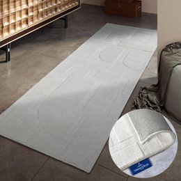 Villeroy & Boch Wollteppich &raquo;Alexis&laquo; rechteckig 10 mm H&ouml;he Handgewebt, Wolle, Natur, Wohnzimmer, Geometrie, Boho, Design beige Wolle B : 80cm 1 Stk., 10mm, L: 250cm