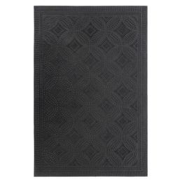 Kayoom Fu&szlig;matte &raquo;Elegant Entry 225&laquo; rechteckig 6 mm H&ouml;he T&uuml;rmatte, Gummi, Eingang schwarz Gummi B : 40cm 1 Stk., 6mm, L: 60cm