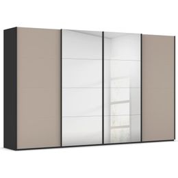 Rauch Schwebet&uuml;renschrank &raquo;Kleiderschrank Schrank Garderobe Schlafzimmerschrank SCALE-FYRA&laquo; edle viergeteilte T&uuml;ren Spiegel/Glas-Mix viele Farben MADE