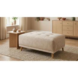 OTTO home Hocker &raquo;Greve&laquo; Polsterhocker Greve passend zum Sofa, Breite 104 cm beige 100% Polyester B/H/T: 104cm x 44cm x 73cm, Samtvelours