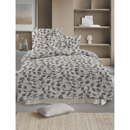 Irisette Bettw&auml;sche &raquo;Meran-HK 8588&laquo; 2 Stk. flauschig weich und w&auml;rmend grau Feinbiber, Obermaterial: 100% Baumwolle B/L: 135cm x 200cm, 1 Stk., 1 Stk., 