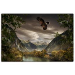 Artland Wandbild &raquo;Vor dem Sturm&laquo; 1 Stk. tlg. als Alubild, Leinwandbild, Poster, Wandaufkleber in verschied. Gr&ouml;&szlig;en braun B/H/T: 90cm x 60cm, Leinwandbilder 