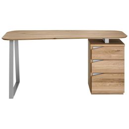 VOGL M&ouml;belfabrik Schreibtisch &raquo;Erik&laquo; mit Schweizer Kante, teilmassiv, Breite 150 cm, Made in Germany braun B/H/T: 150cm x 72,5cm x 67cm