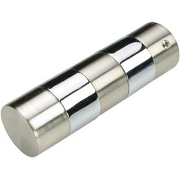 Liedeco Gardinenstangen-Endst&uuml;ck &raquo;Endst&uuml;ck, Endknopf edelstahl-optik "France" Toulouse - 2 St&uuml;ck&laquo; Endst&uuml;ck, Endknopf Zylinder, 2 St&uuml;ck silber 2 Stk.