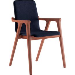 Home Affaire Armlehnstuhl &raquo;AXA&laquo; () 1 Stk. blau Polyester B/H/T: 58cm x 88cm x 57cm, 1 Stk., Microfaser Veloursoptik